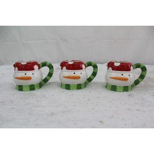 Holiday | Set Of 3 Ceramic Snowman Coffee Tea Mugs Christmas | Poshmark